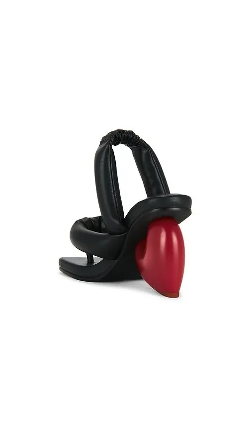 Buy YUME YUME Sculptural Heart Heel Sandals - Black & Red At 29